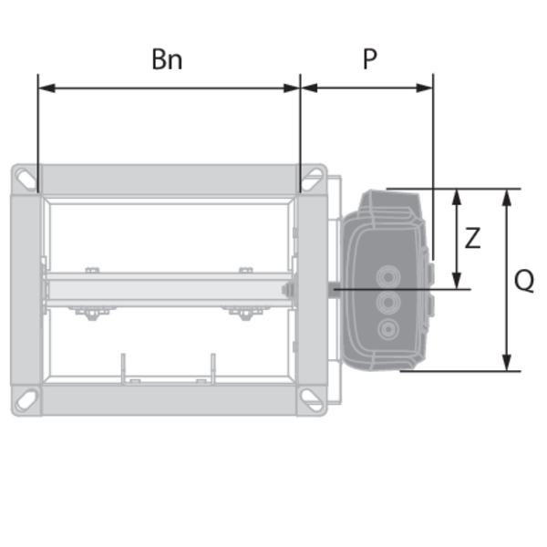 Geoptimaliseerde rechthoekige brandklep 120’
