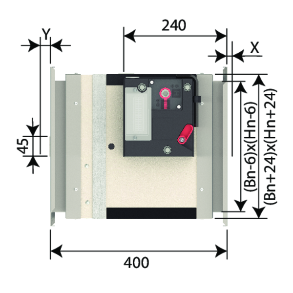 Range rechthoekige brandklep 120’