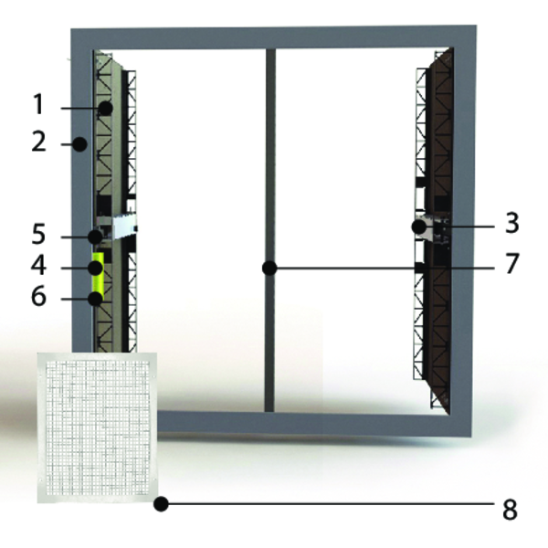 Avantage smoke control shutter, double (2V) shutter unit.