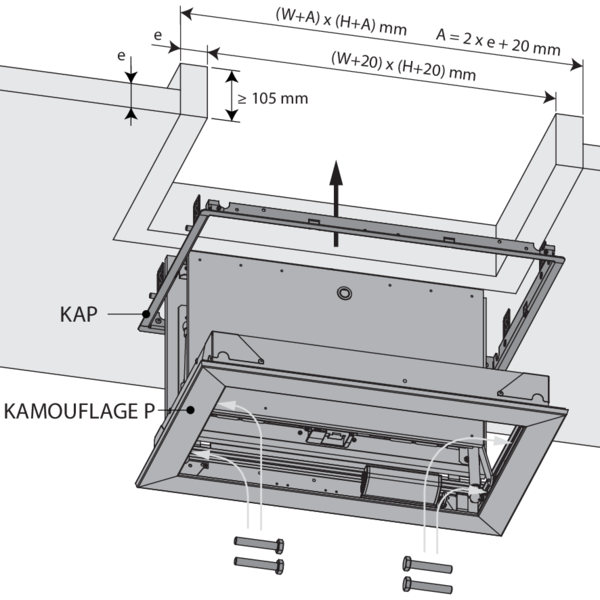 Aesthetic smoke control shutter for ceiling mounting.
